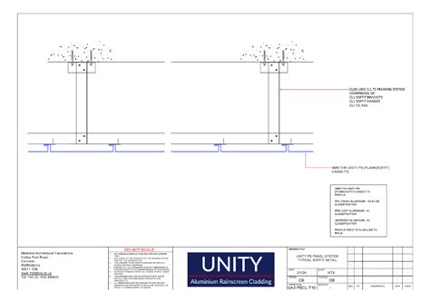 Unity A2 Ps 10 Soffit Detail Technical Drawing Metalline Architectural Fabrications Nbs Source