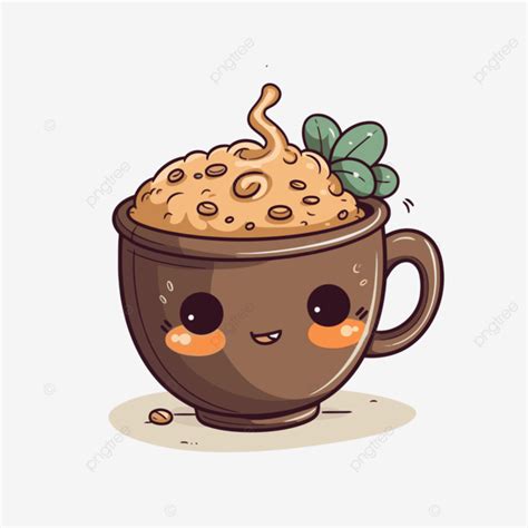 귀여운 머그잔 일러스트 벡터 만화에 커피 클립 아트 커피와 클로버 커피 클립 아트 만화 Png 일러스트 및 벡터 에 대한 무료 다운로드 Pngtree