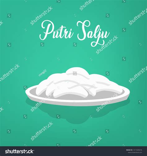 Putri Salju One Traditional Cookies Lebaran Stock Vector Royalty Free