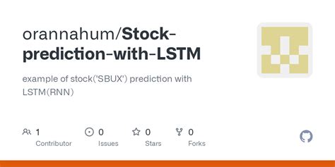 GitHub Orannahum Stock Prediction With LSTM Example Of Stock SBUX Prediction With LSTM RNN