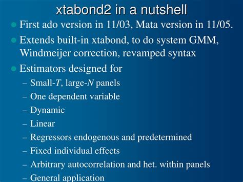 ppt how to do xtabond2 powerpoint presentation free download id 384811