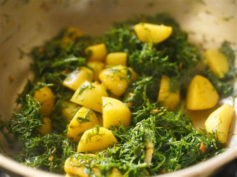 Dill Leaves Recipe With Potatoes