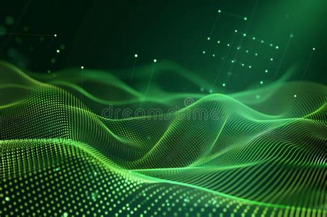 Illustration Of Abstract Digital Background With Flowing Particles Big Data Visualization Stock