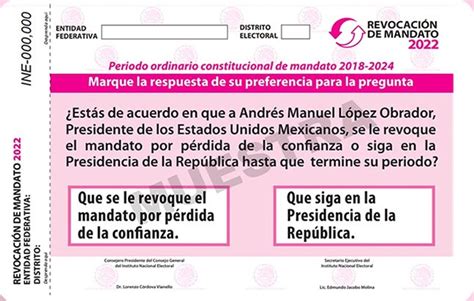Revocación 2022 Instituto Nacional Electoral