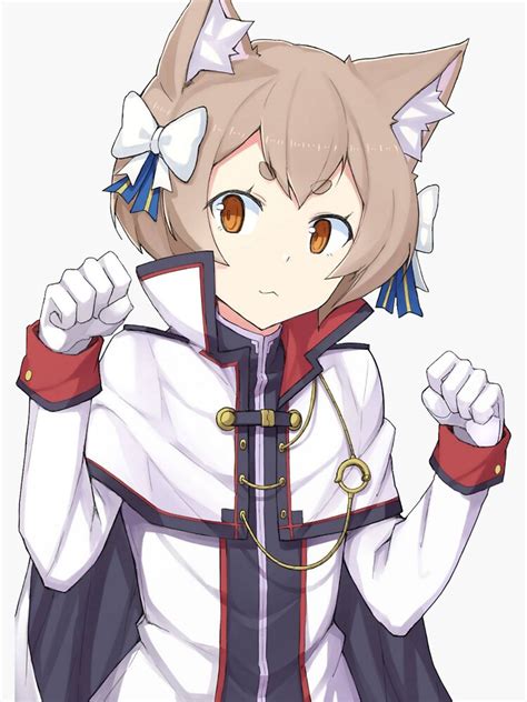 Pegatina «lindo Neko Felix Argyle Sexy Waifu Cat Ears Cutie Kawaii Re