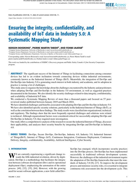 Pdf Ensuring The Integrity Confidentiality And Availability Of Iot