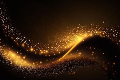 검은 배경 그림에 황금 반짝이 반짝이 먼지 프리미엄 사진