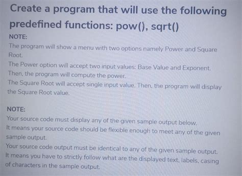 Solved Create A Programc Language That Will Use The