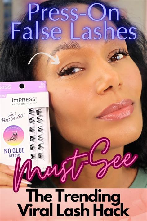 Press On False Lashes No Glue No Lash Band No Fuss Trending Mustsee Lashhack Beautytips