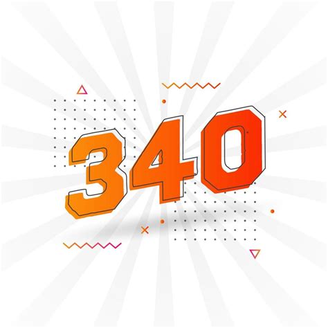 340 Number Vector Font Alphabet Number 340 With Decorative Element Stock Vector 13885967 Vector