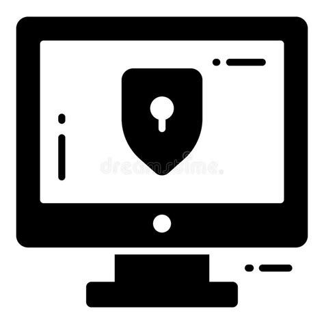 Display Protection And Security Vector Icons Set Cyber Computer Network Business Data