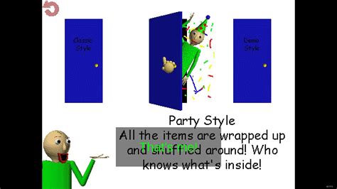 Baldis Basics Classic Remastered Party Style Playthrough Youtube
