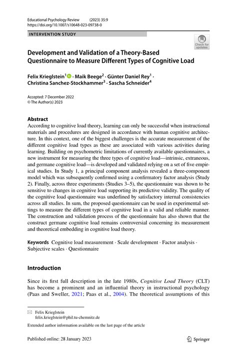 Pdf Development And Validation Of A Theory Based Questionnaire To