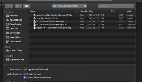 Pushnotificationsios Module Doesnt Have Xcodeproj File · Issue 28417