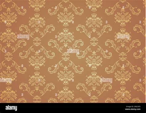Vector Illustration Of Elegant Victorian Retro Motif Wallpaper Pattern
