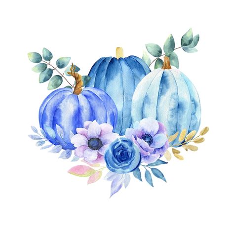 Ilustración De Ramo Floral Acuarela Con Mariposa Rubor Rosa Azul