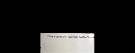 Answered Write A Conditional Statement That The Venn D Kunduz
