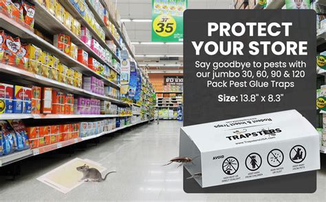 Trapsters Usa Jumbo Pest Paper Glue Trap Sticky Boards 30ct 138 X 83