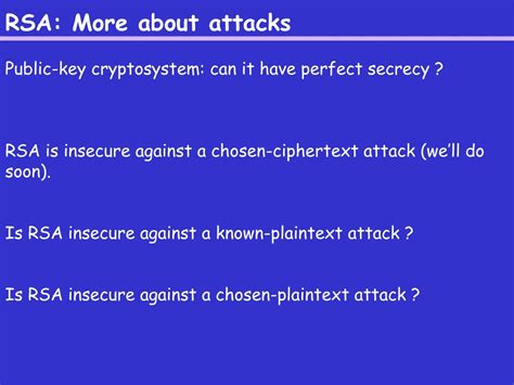 Ppt Rsa More About Attacks Powerpoint Presentation Free Download
