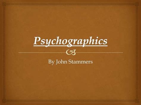 Psychographic Profiling