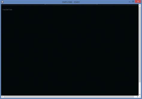 Esxi 5 5 Host Console Screen Showing Isolation R Vmware