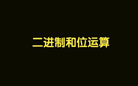 算法讲解003【入门】二进制和位运算 左程云 左程云 哔哩哔哩视频