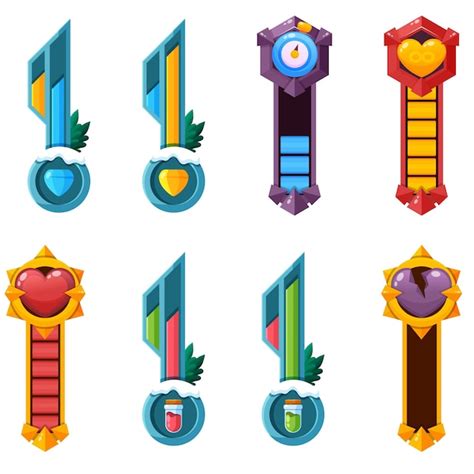 premium vector set of 8bit pixel art game asset design elements for