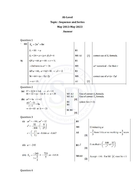 Solution Of Sequence And Series Of Pure Math Of AS Level