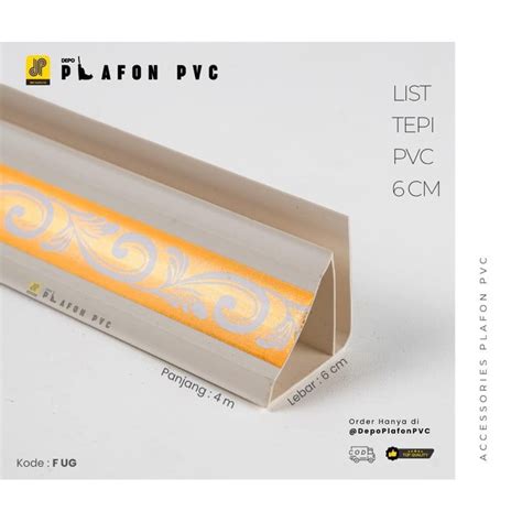 Jual List Plafon Pvc Lis Pvc Panjang 4 Meter Lis Pinggir Lis Siku