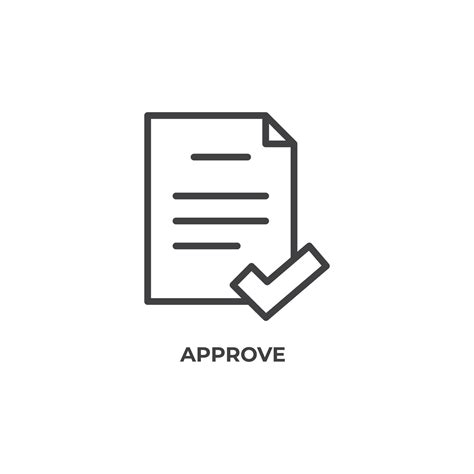 Vector Sign Of Approve Symbol Is Isolated On A White Background Icon