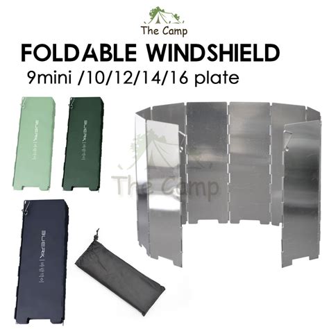 Camping Outdoor 9 10 12 14 16 Plates Windshield Foldable Stove Windscreen Sheild Portable