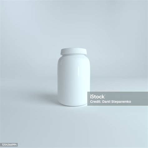 약물 3d 흰색 플라스틱 의료 병 알 약 캡슐 마약 비타민에 대 한 약 포장의 모형 템플릿 스포츠 및 건강 생활 보충 3d