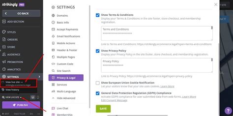 How To Add I Agree Checkbox On Strikingly Checkout Termsfeed