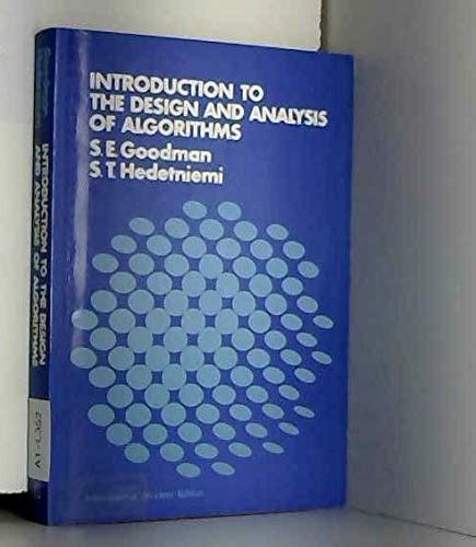 Introduction To The Design And Analysis Of Algorithms Mcgraw Hill Computer Science Series