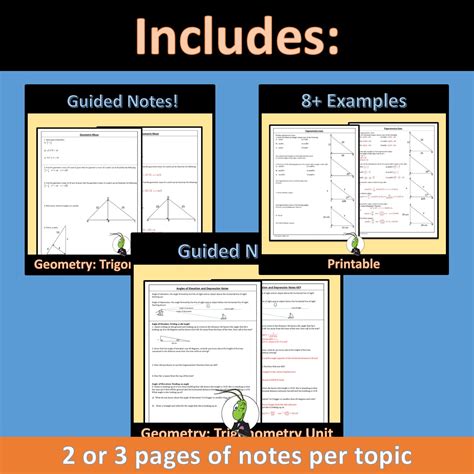 Right Triangles Trigonometry Guided Notes For Geometry Unit 8 Made By Teachers