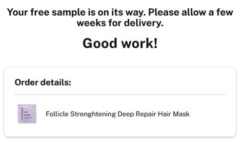 Free Keranique Deep Repair Hair Mask Sample