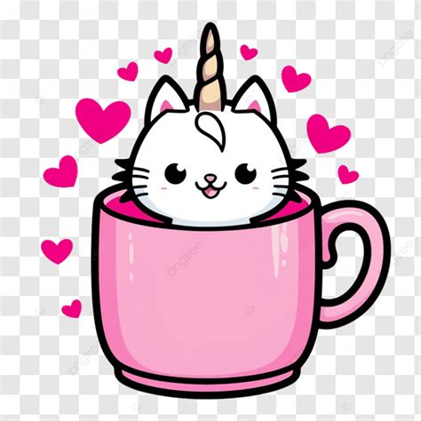 커피 컵에 귀여운 유니콘 만화 일각수 만화 커피 컵 Png 일러스트 및 이미지 에 대한 무료 다운로드 Pngtree