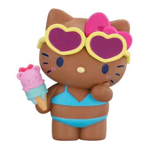 Bandai 三麗鷗角色戲水公仔 凱蒂貓 泳圈泳池 曬傷kitty 隱藏款曬黑kt 扭蛋 轉蛋 蝦皮購物