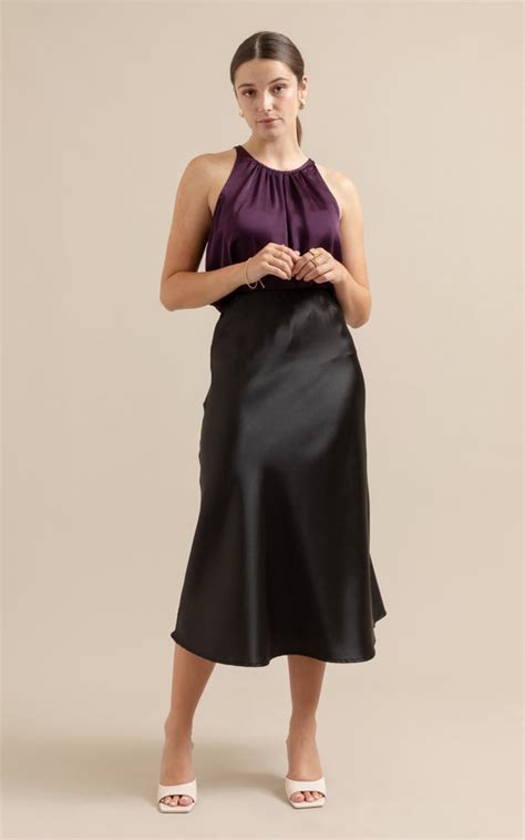 Satin Midi With Elastic Waist Pagani