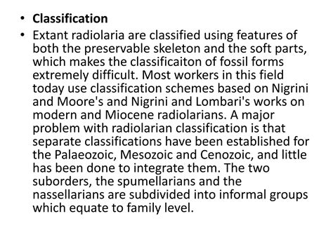 Morphotaxonmy Classification Of Radiolaria Pptx