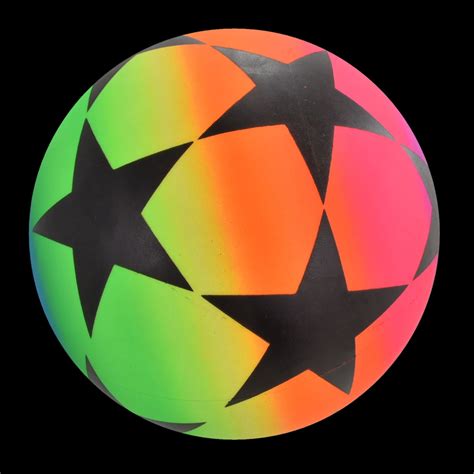 9″ Large Stars Neon Ball In Net Bag Glowtopia