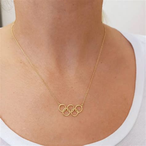Olympic Rings Necklace Kotinos Jewelry