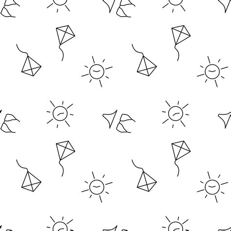 Seamless Monochrome Repeating Pattern Of Sundial Kite Bikini 21815819