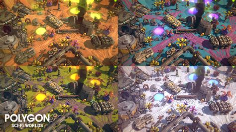 Unity科幻低多边形游戏场景模型高级资产集合 Polygon Sci Fi Worlds Unity科幻低多边形游戏场景模型高级资产集合 Polygon Sci Fi Worlds