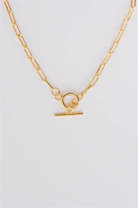 Paperclip Chain Toggle Necklace Designed For Joy