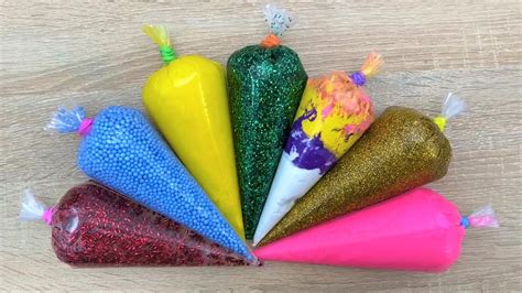 Making Crunchy Slime With Piping Bags Satisfying Slime ASMR YouTube