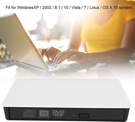 Lecteur Graveur DVD CD Externe USB Ultra Slim Portable Graveur Lecteur Externe Drive DVD