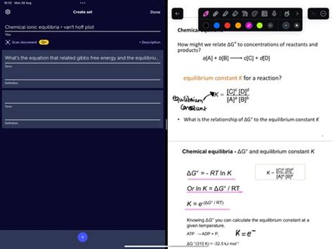 Chemical Ionic Equilibria Vant Hoff Plot Flashcards Quizlet