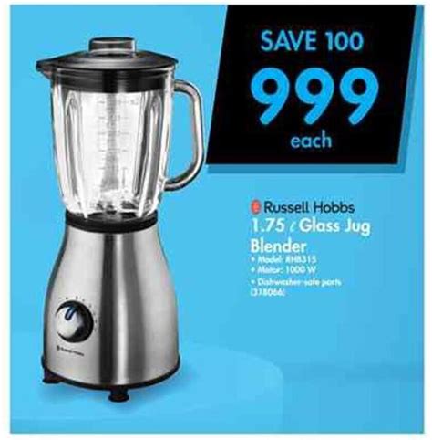 Russell Hobbs 175l Glass Jug Blender Offer At Makro