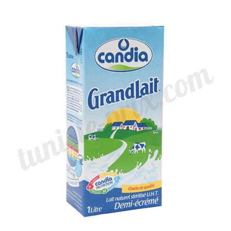 Lait Demi écrémé Candia 1l Tunisie